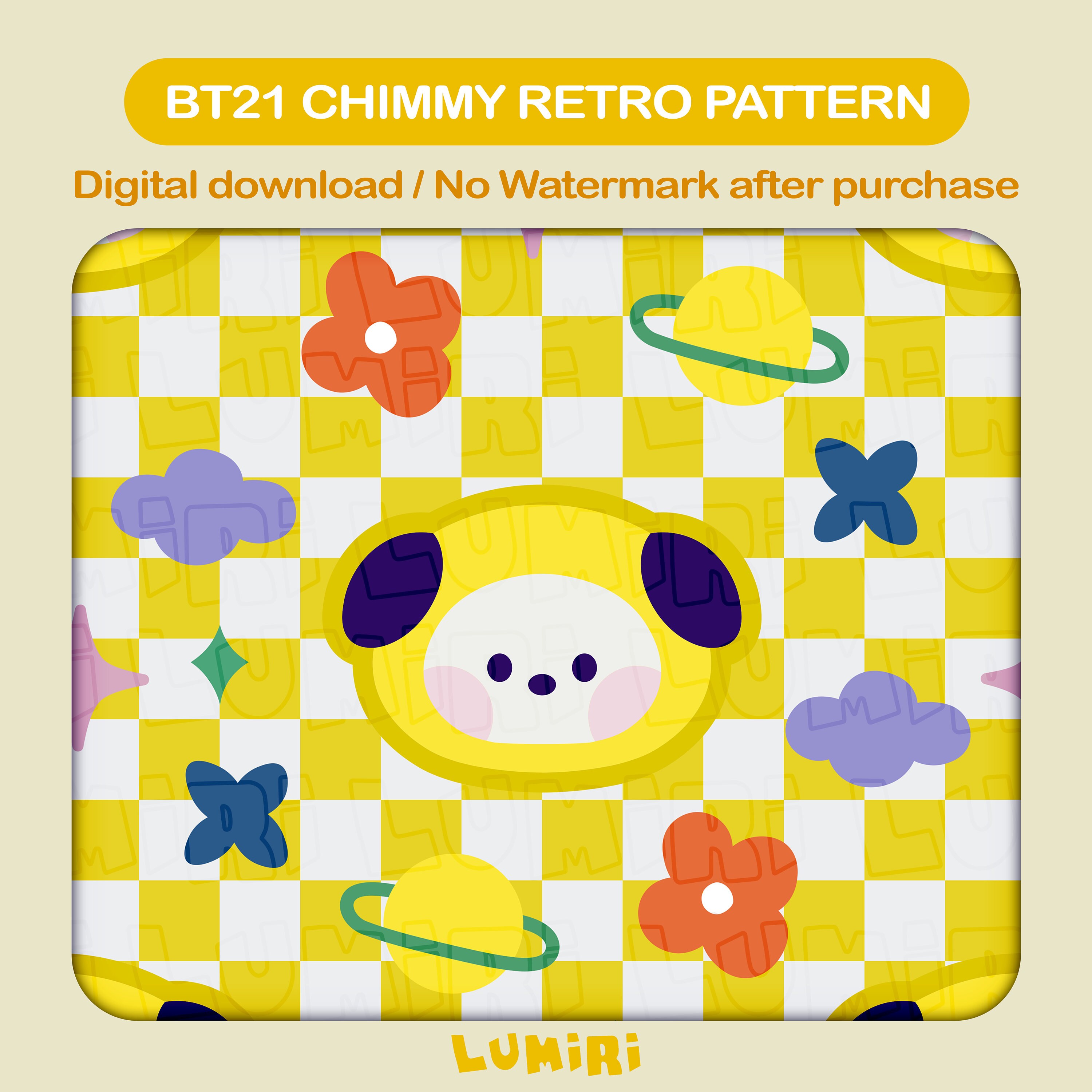 BTS/BT21 Chimmy Retro/seamless Digital Pattern - Etsy