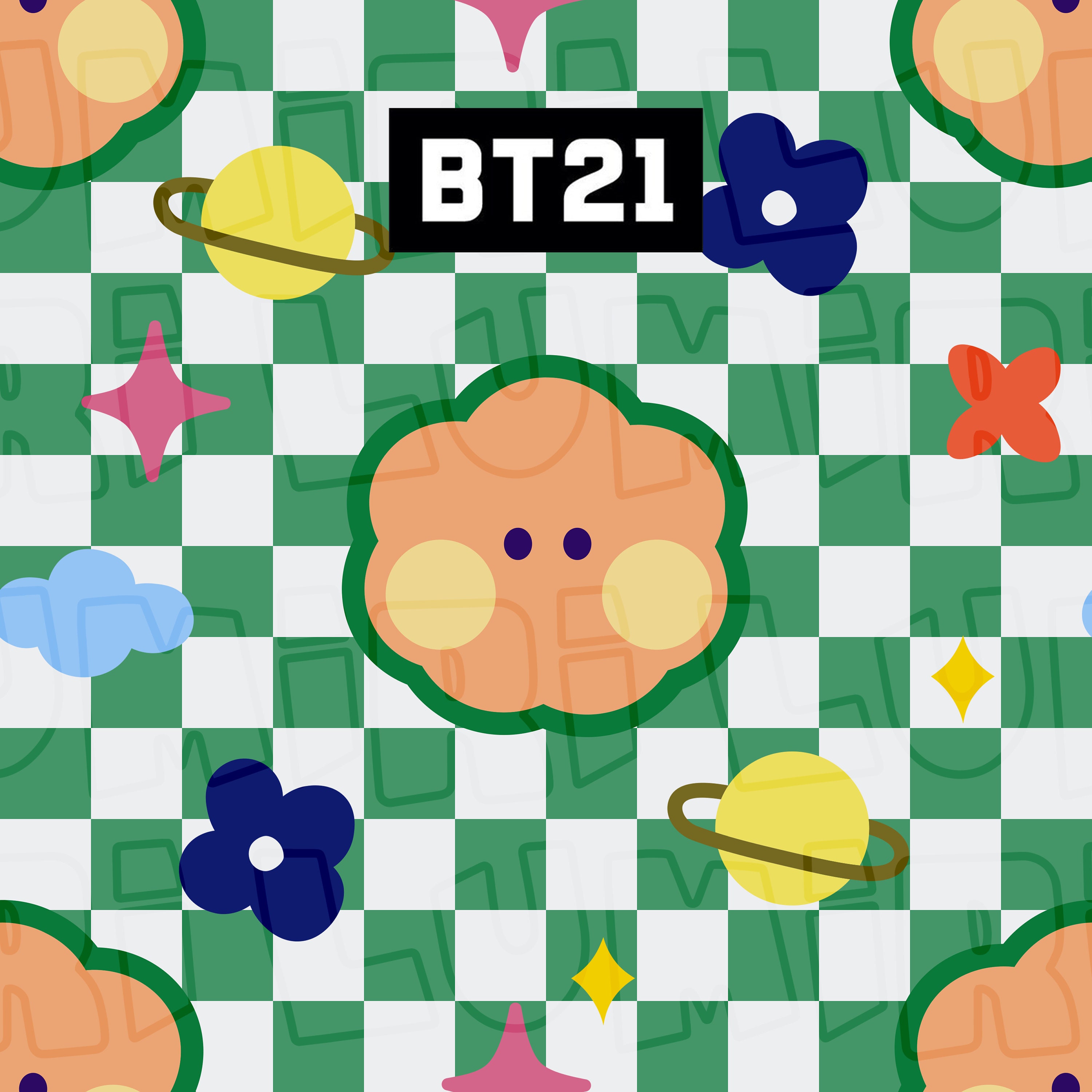 BT21 Shooky PNG Retro/bts/seamless/digital Pattern - Etsy