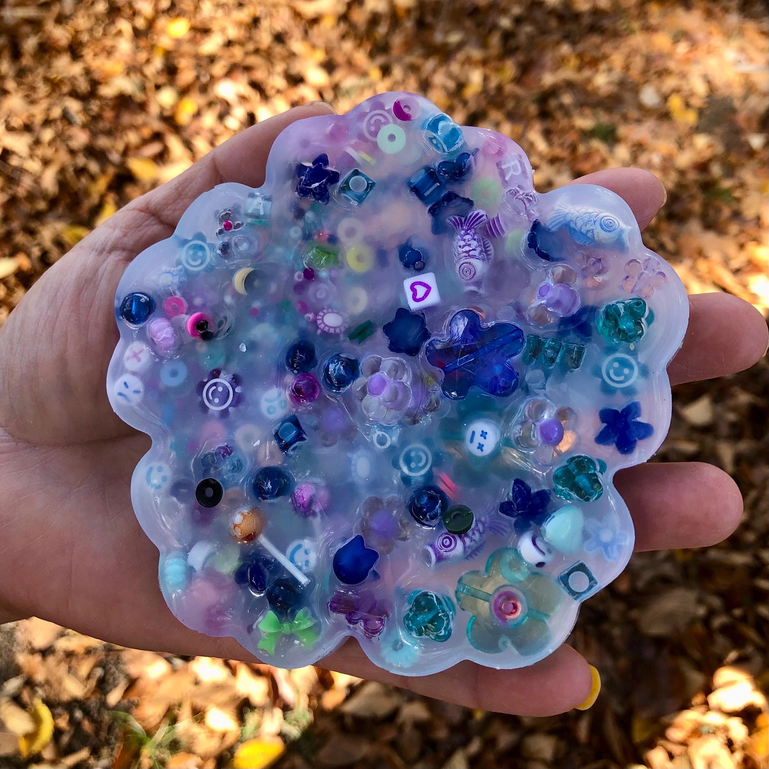 Flower Picky Pad Fidget Toy: Colorful Beads & Mixed Shapes, Reusable ...