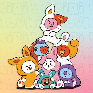 BT21 Rabbits Bundle / BTS / Digital Stickers / PNG /clipart - Etsy