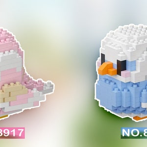 DIY Cute Birds Picky Pads Fidget Toy, Micro Building Blocks Mini ...