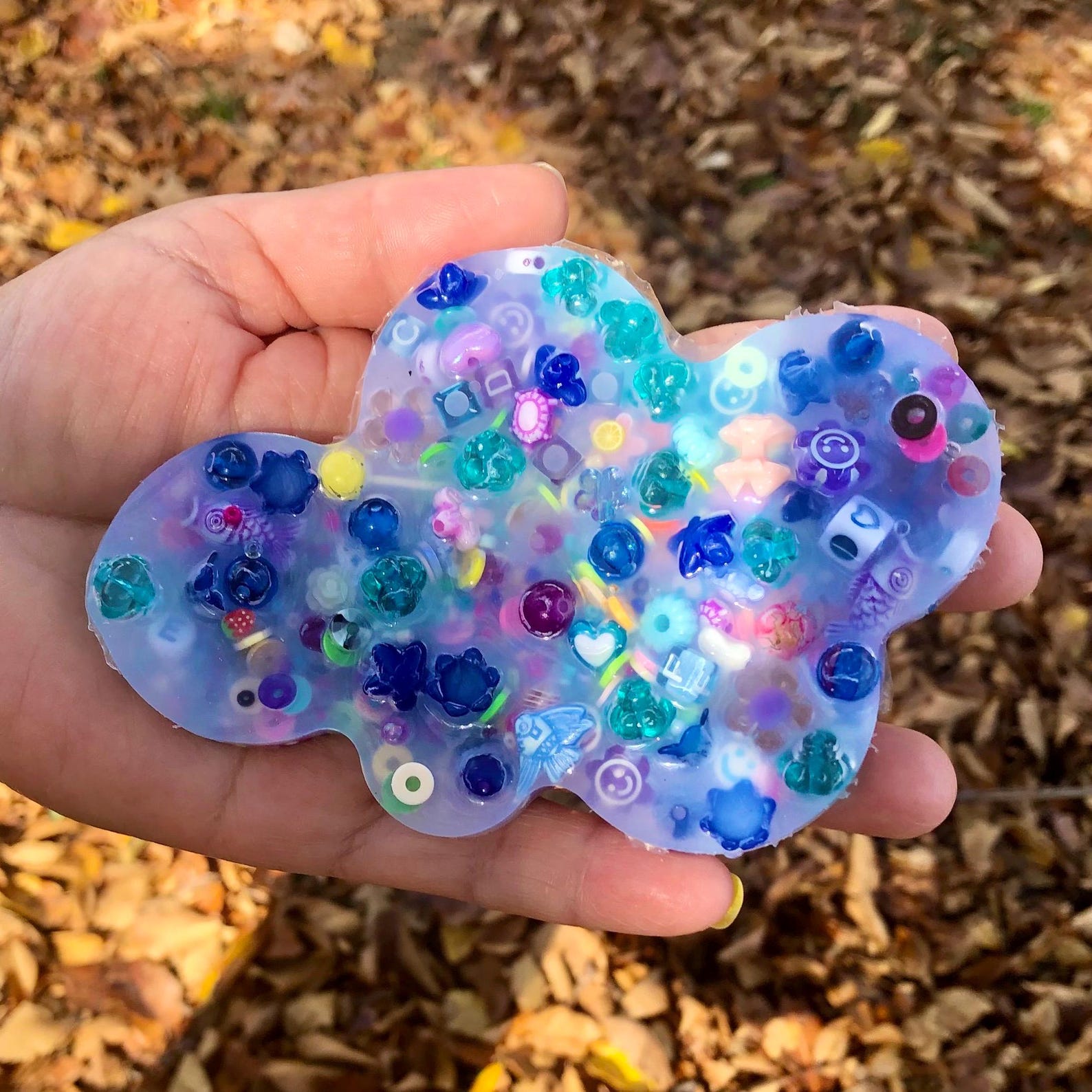 Cloud Picky Pad Fidget Toy: Colorful Beads & Mixed Shapes, Reusable ...