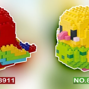 DIY Cute Birds Picky Pads Fidget Toy, Micro Building Blocks Mini ...