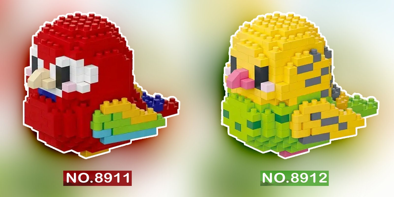 DIY Cute Birds Picky Pads Fidget Toy, Micro Building Blocks Mini ...