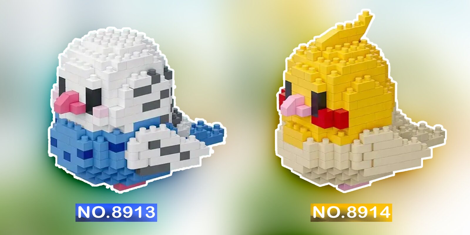 DIY Cute Birds Picky Pads Fidget Toy, Micro Building Blocks Mini ...