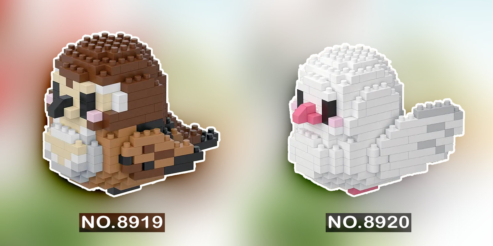 DIY Cute Birds Picky Pads Fidget Toy, Micro Building Blocks Mini ...