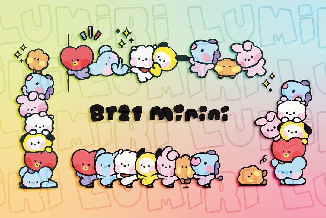 BT21 Minini Bundle / BTS / Digital Stickers / PNG /clipart - Etsy