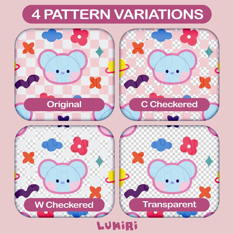 BT21 Koya PNG Retro/bts/seamless/digital Pattern - Etsy