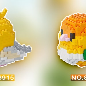 DIY Cute Birds Picky Pads Fidget Toy, Micro Building Blocks Mini ...