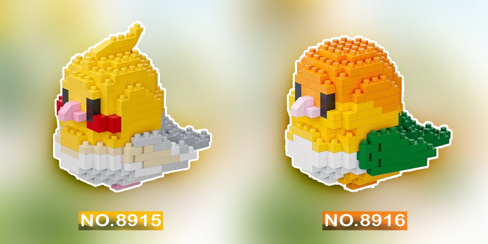 DIY Cute Birds Picky Pads Fidget Toy, Micro Building Blocks Mini ...