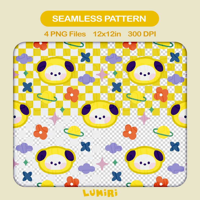 BTS/BT21 Chimmy Retro/seamless Digital Pattern - Etsy