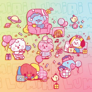 BT21 Time to Party / BTS / Digital Stickers / PNG /clipart - Etsy
