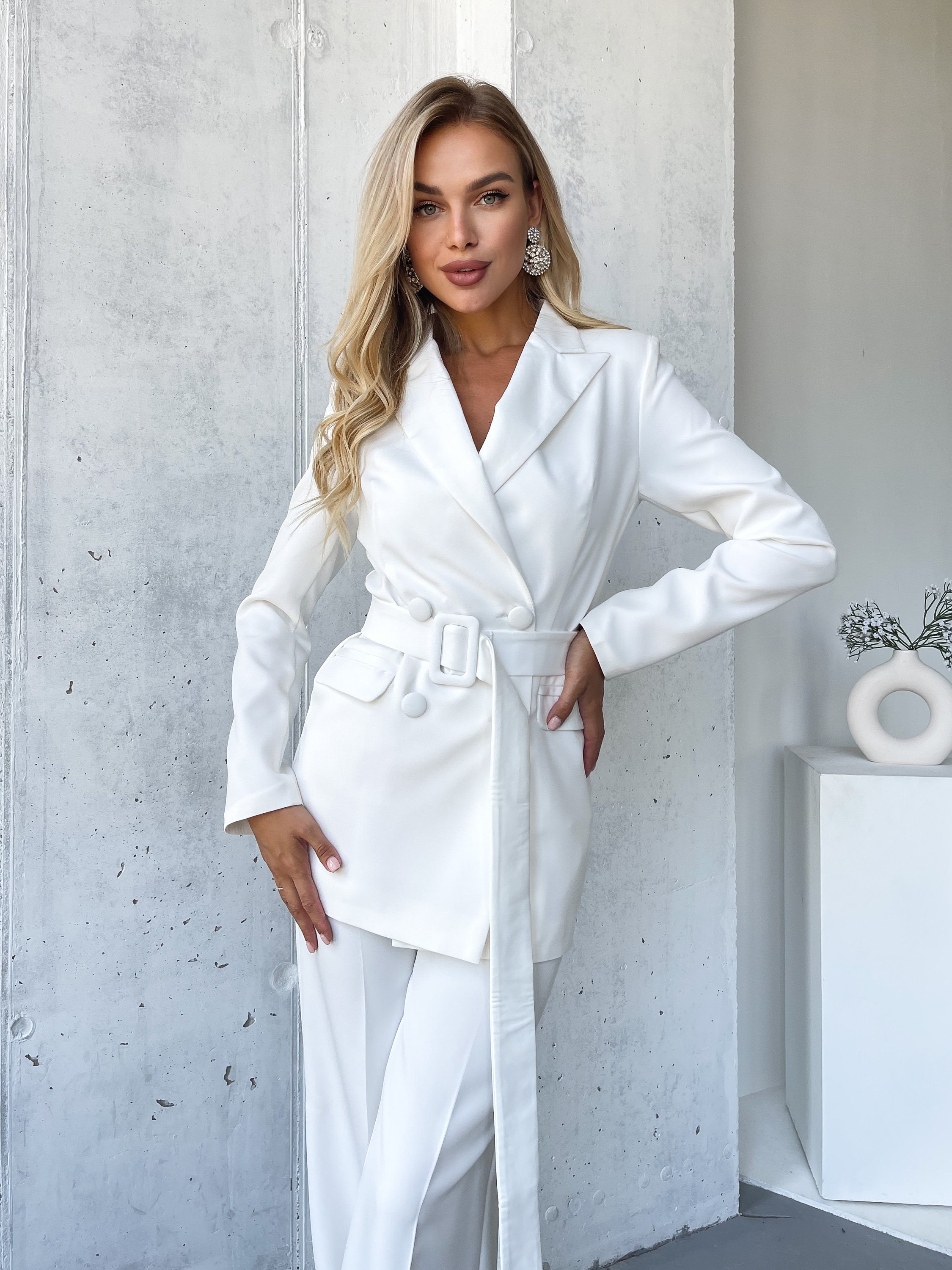 Bridal Womens 2 Piece Suit, Civil Wedding Suit, Alternativ Wedding ...