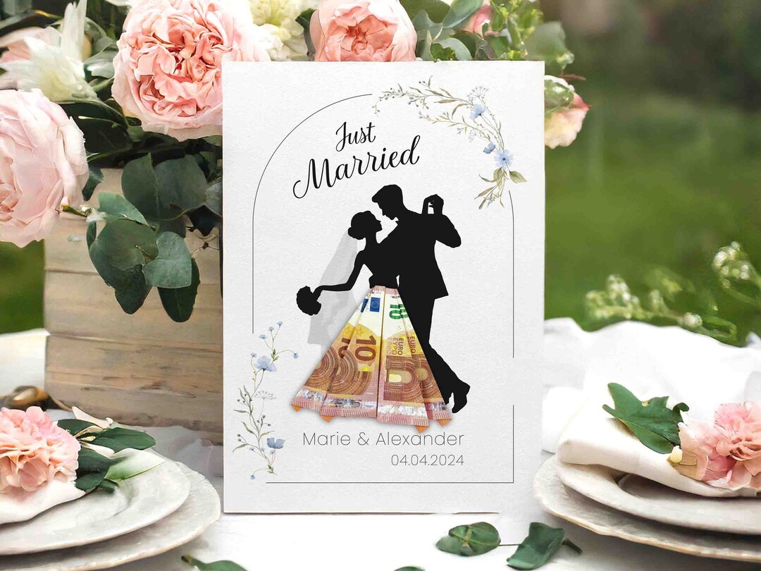 Money Gift Wedding Personalized to Print Individual DIY Gift Bride and ...