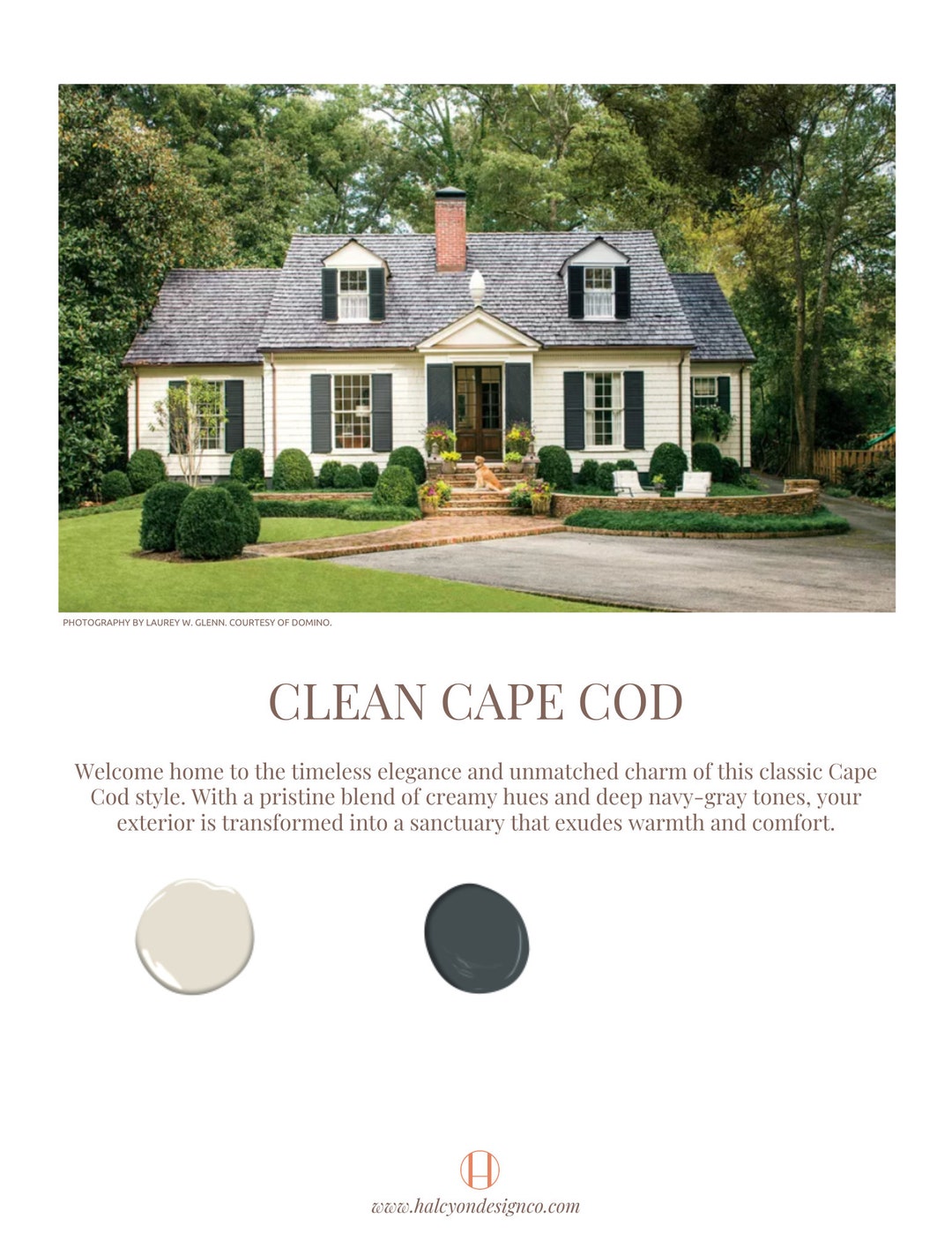 Exterior Paint Color Guide: Clean Cape Cod - Etsy