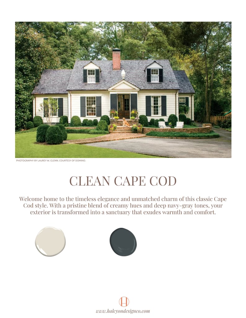 Exterior Paint Color Guide: Clean Cape Cod - Etsy
