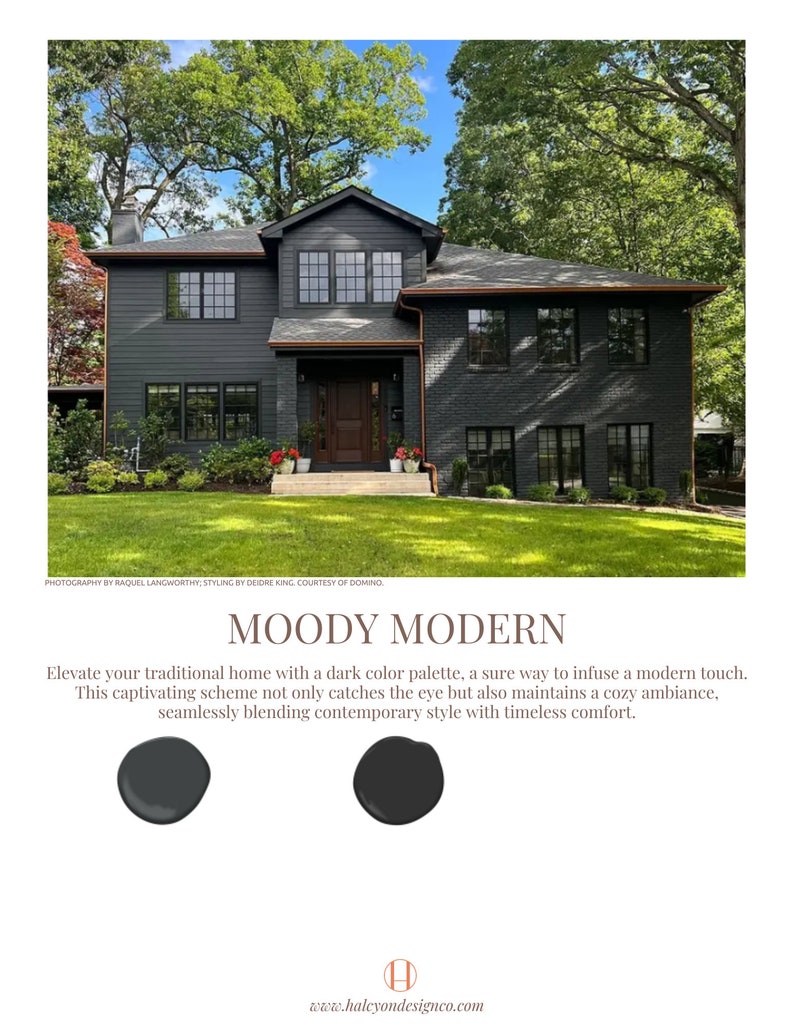 Exterior Paint Color Guide: Moody Modern - Etsy