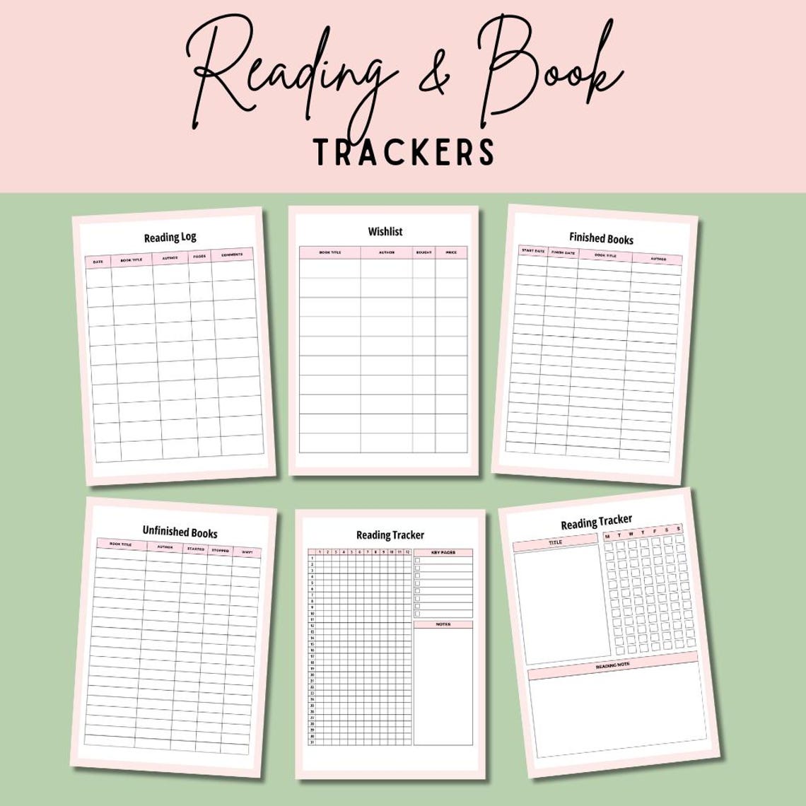 2025 Reading Planner Bundle: Tracker, Journal, Diary (printable) - Etsy
