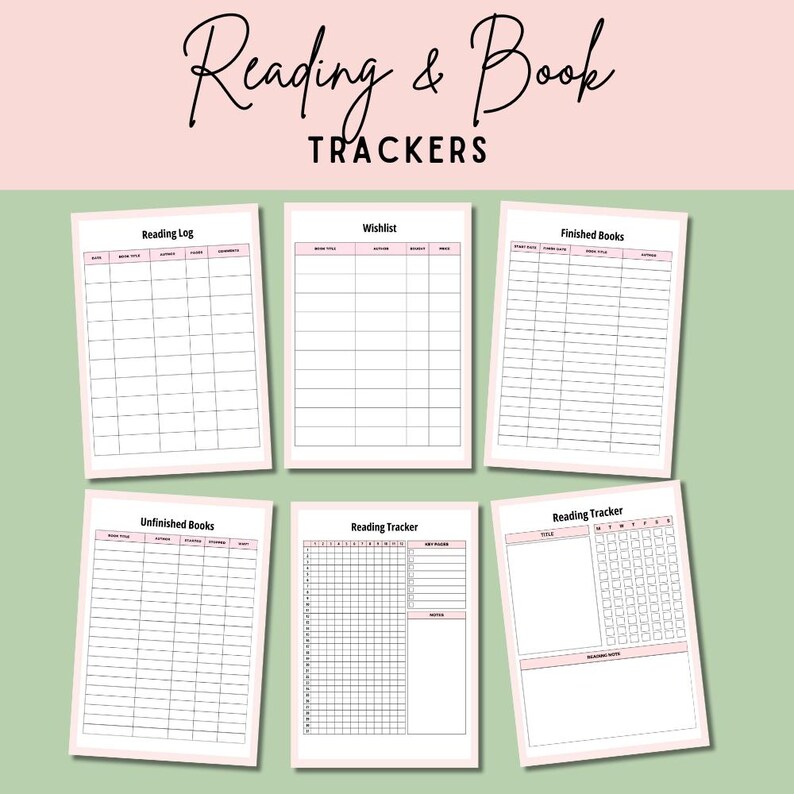2025 Reading Planner Bundle: Tracker, Journal, Diary (printable) - Etsy
