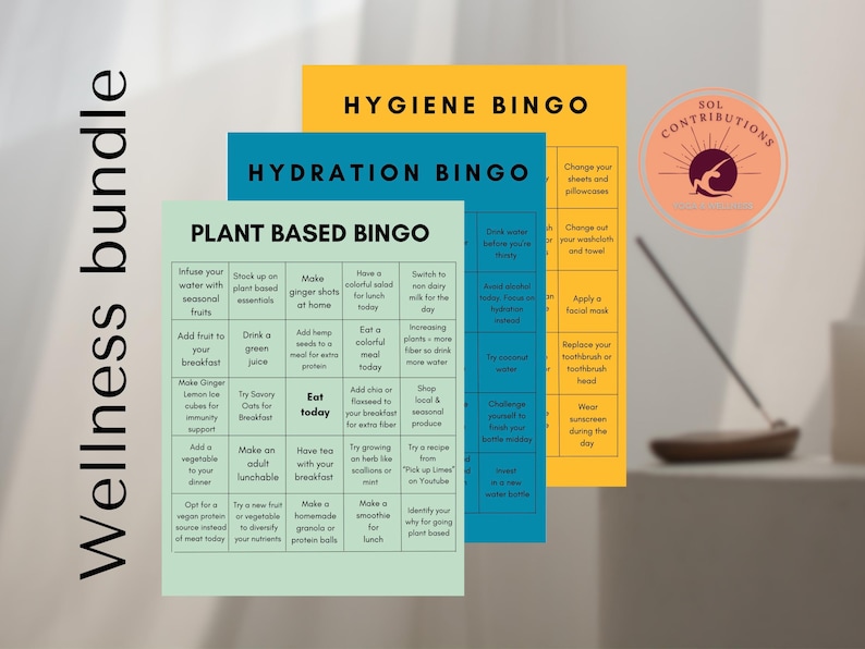 Bingo Wellness Calendar- Digital Download | Self-care, Mindfulness ...