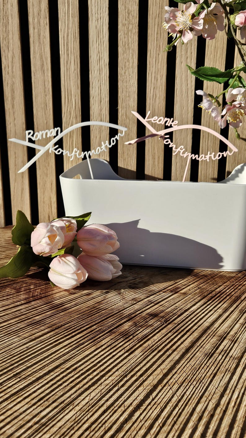 Cake Topper "confirmation" – Fish Design With Individual Name - Etsy