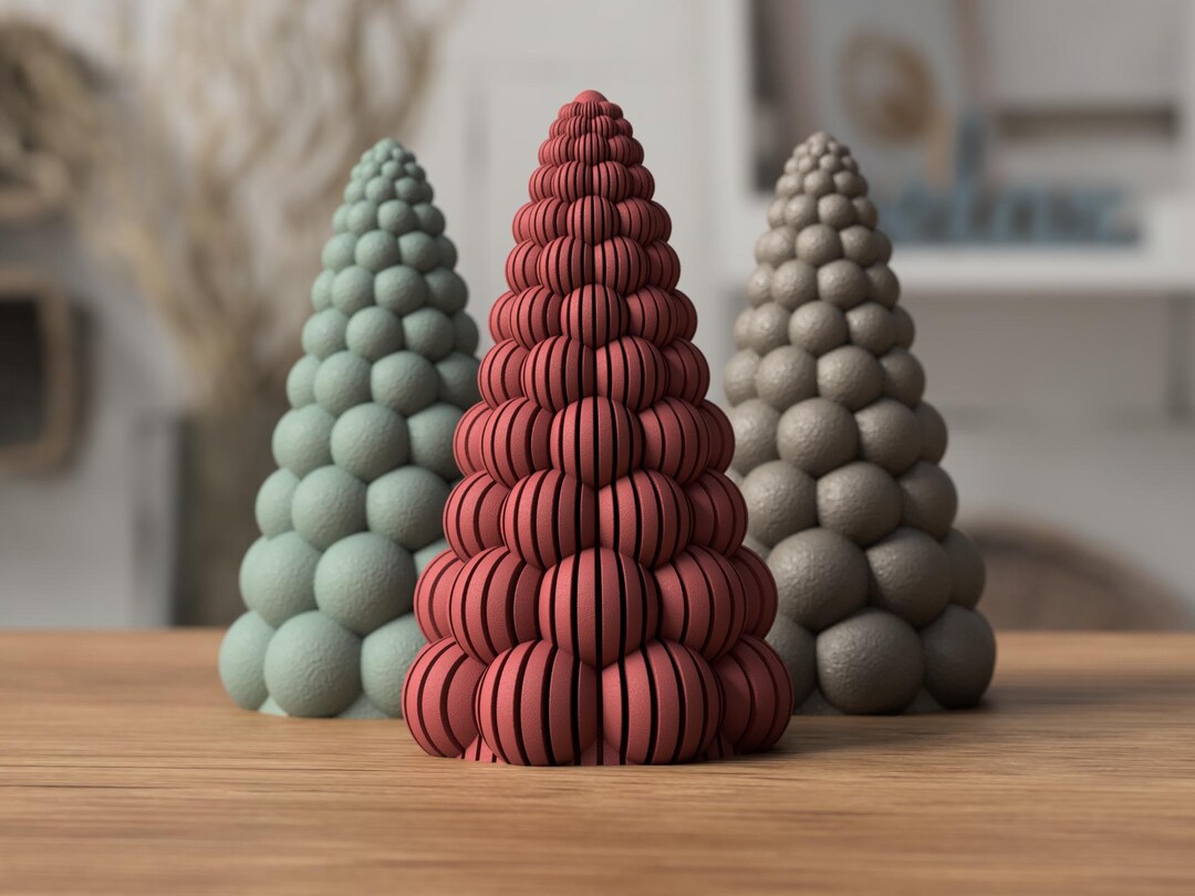Modern 3d-printed Christmas Tree "bubbly" | Ribbed or Textured | for ...