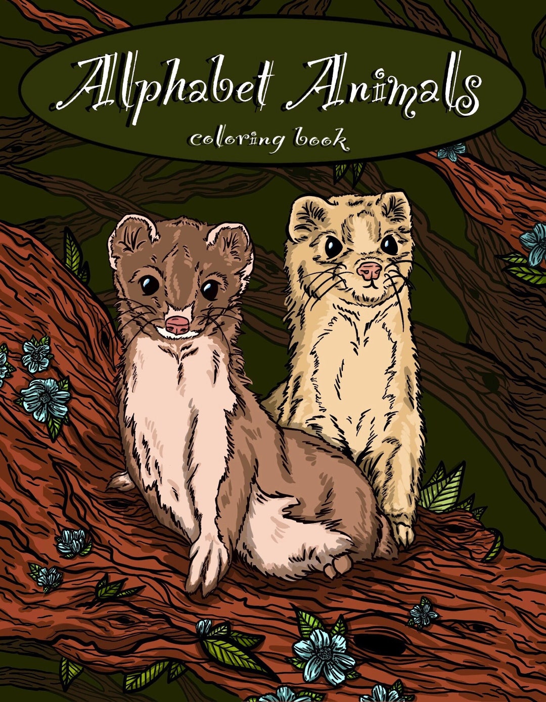 Alphabet Animals Digital Coloring Book - Etsy