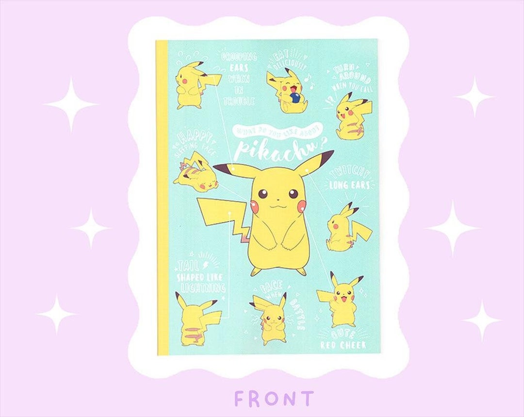 Pikachu Notebook, Pokemon Stationery, Kawaii Stationery - Etsy