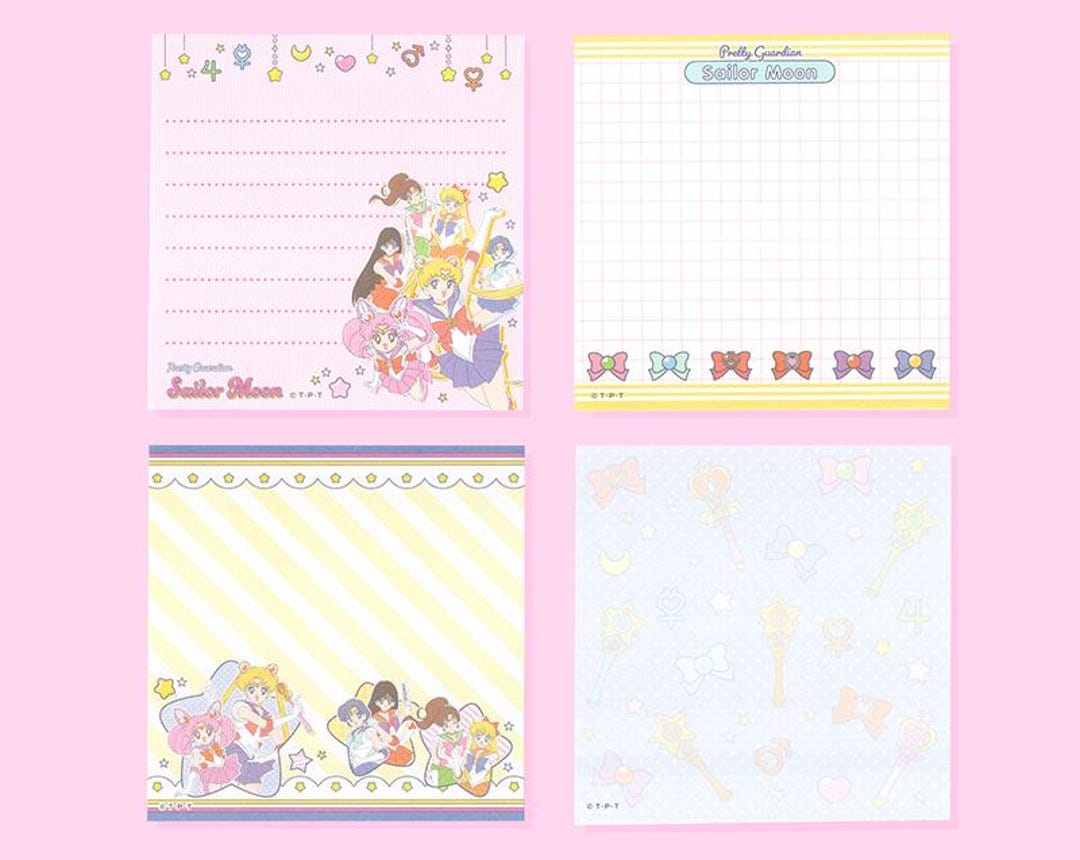 Sailor Moon Memo Sheets, Sailor Moon Stationery, Kawaii Stationery - Etsy