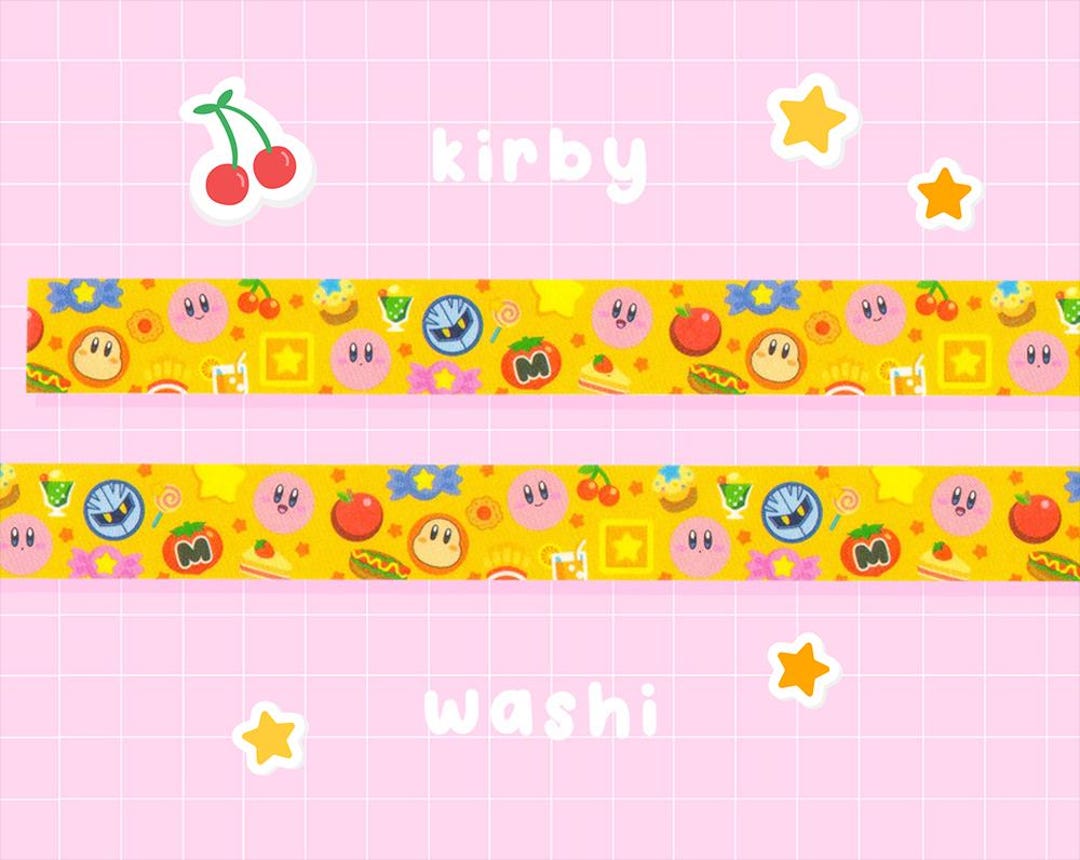 Kawaii Anime Washi Tape, Kirby Masking Tape - 15" Sample Only - Not A ...