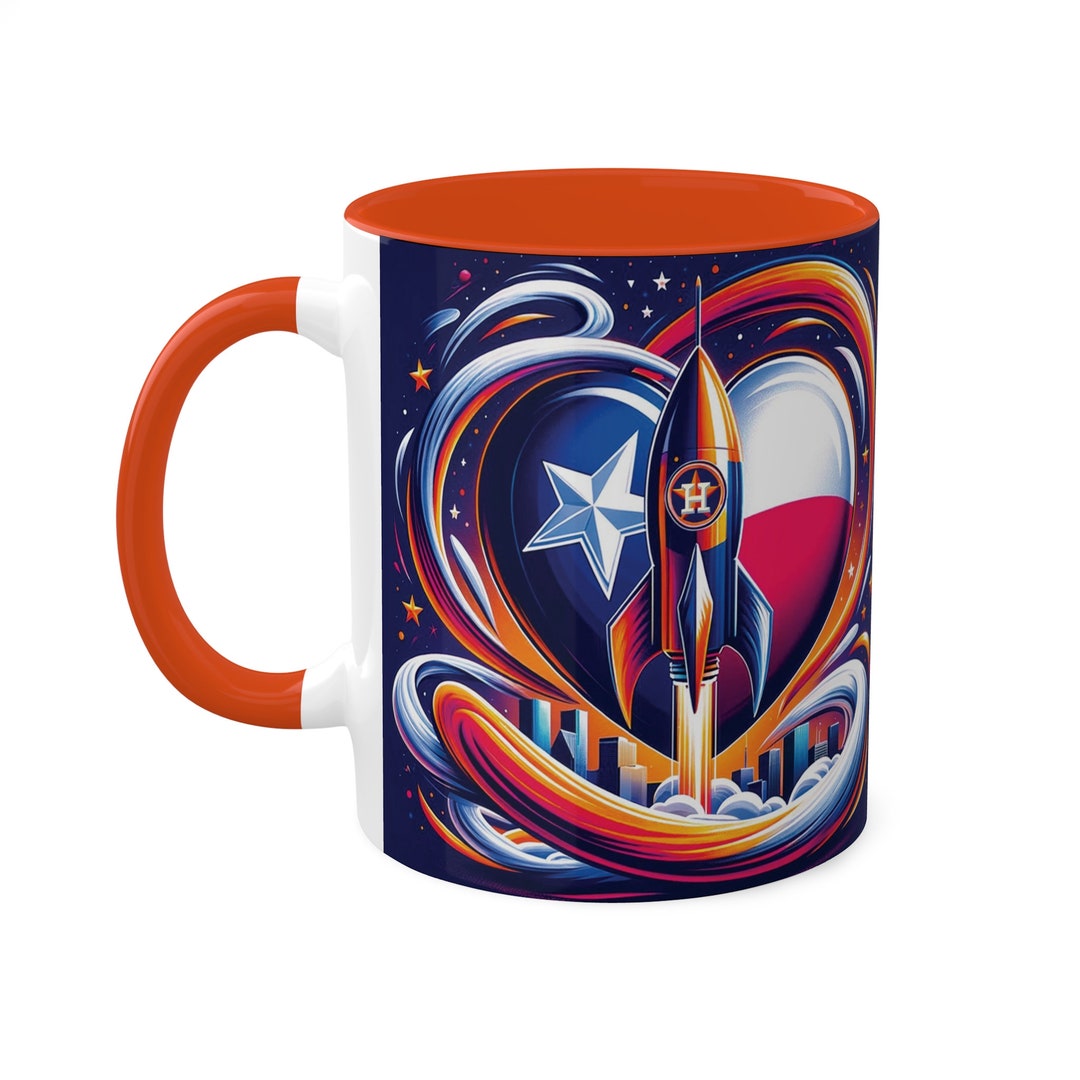 Let's Go Stros Astros Fan Coffee Mug blast off Houston Two-toned ...