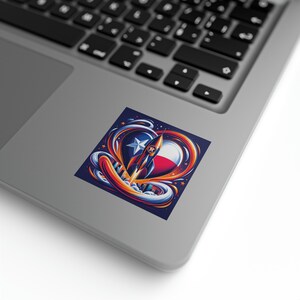 Really Cool Stickers blast off Houston Sticker Roll Square Stickers ...