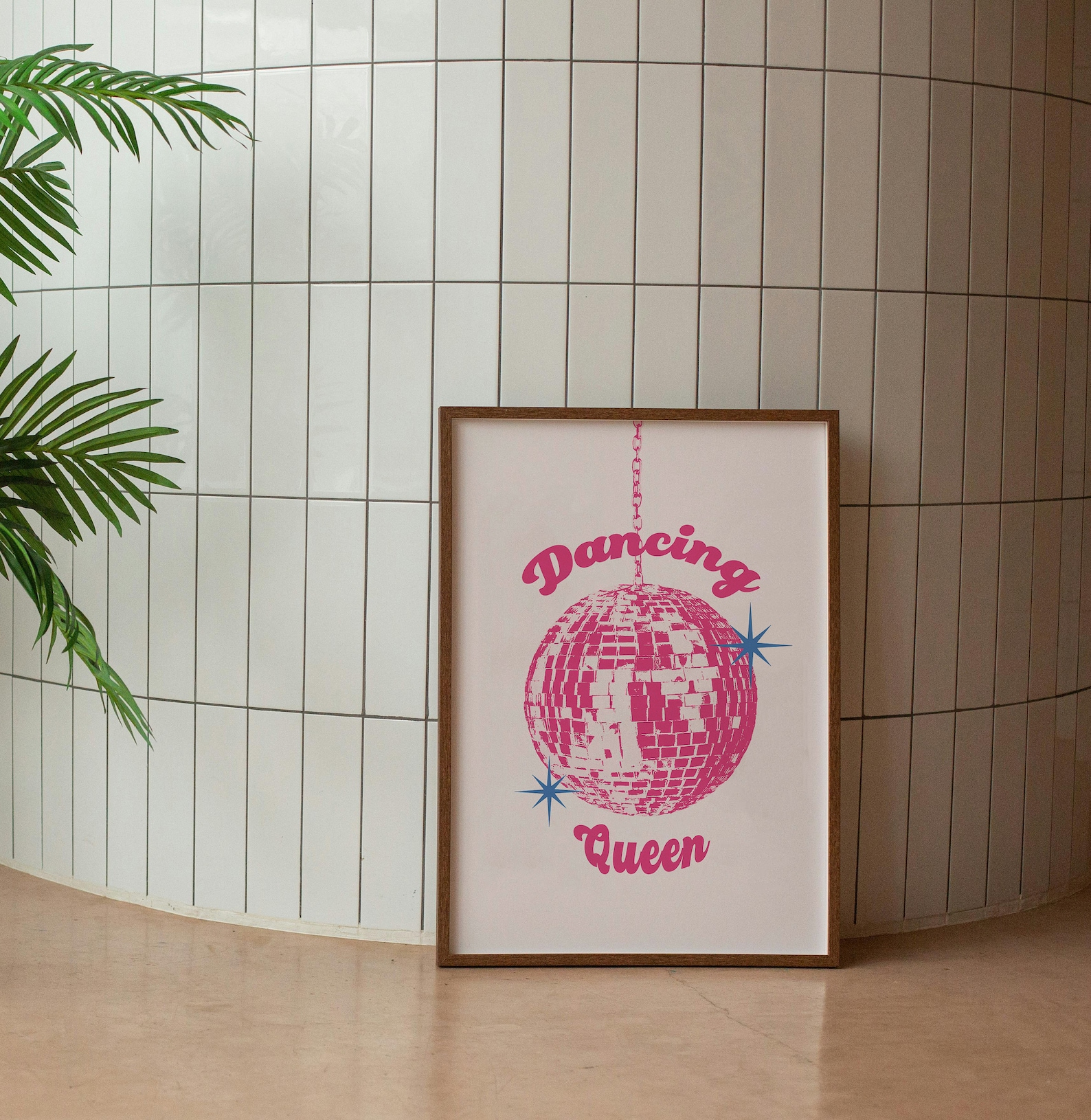 Disco Dancing Queen, Mirrorball Poster, Disco Ball Decor Groovy Poster ...