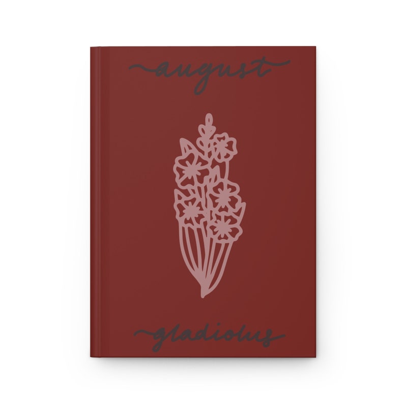 August Birth Flower Hardcover Journal - Etsy
