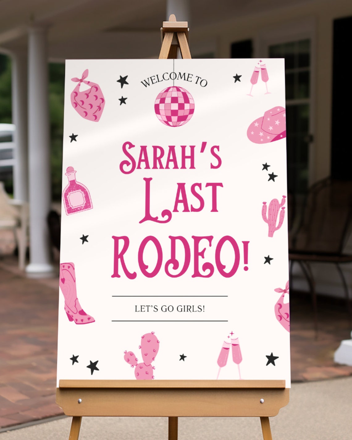 Last Rodeo Hen Party Welcome Sign | Hen Party Decor | Cowgirl Themed ...