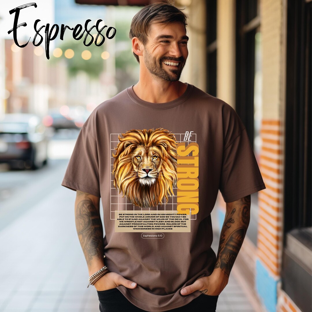 Be Strong Lion T-shirt: Armor of God Christian Tee - Etsy