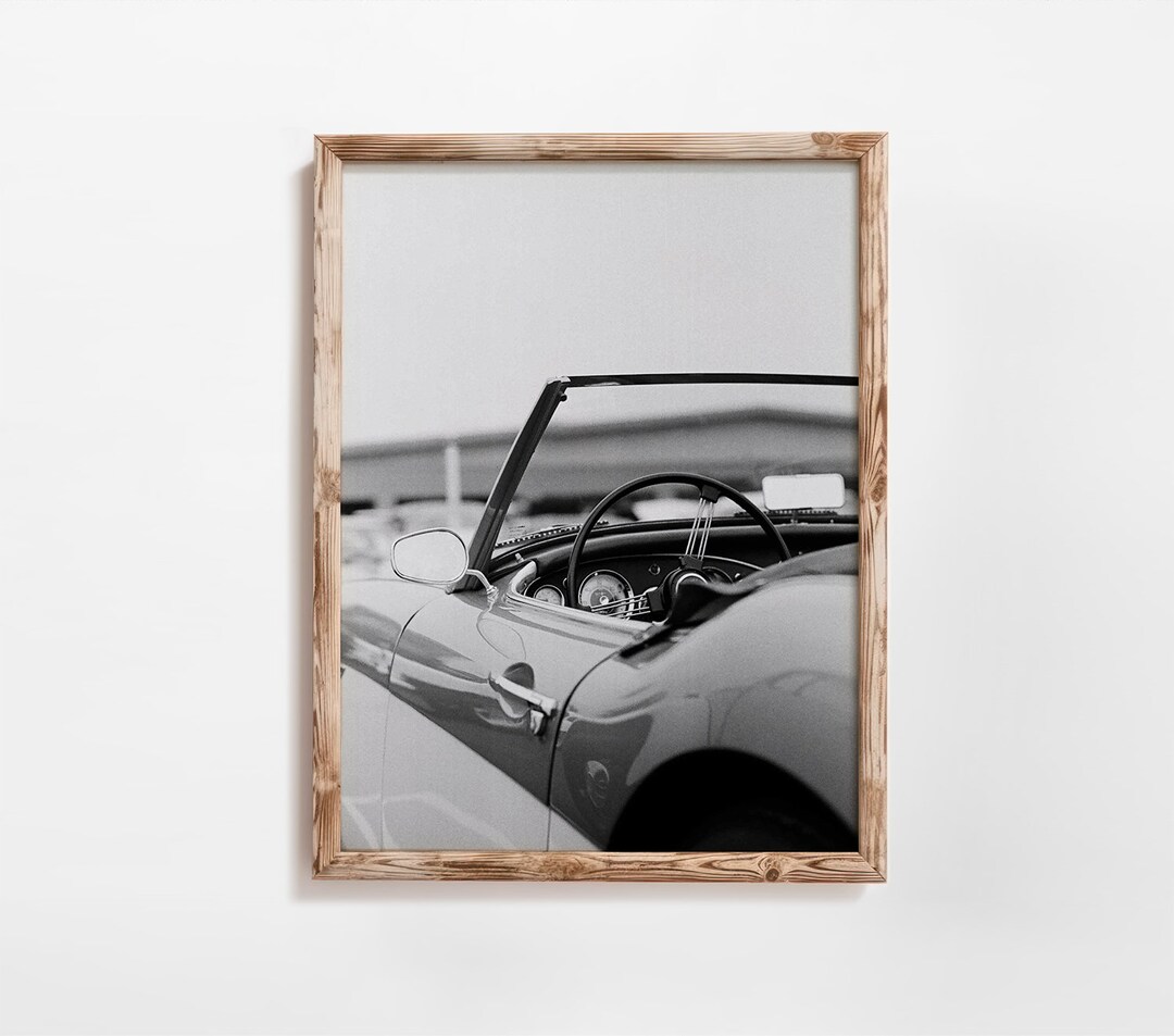 Vintage Car Digital Print, Old Car Poster, Classic Car Wall Art, Muscle ...
