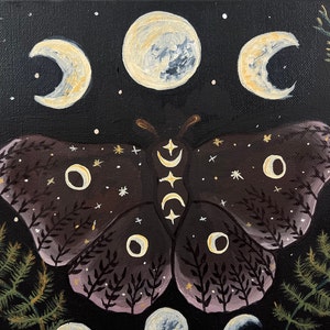 Mystical Moths Original Painting - Etsy