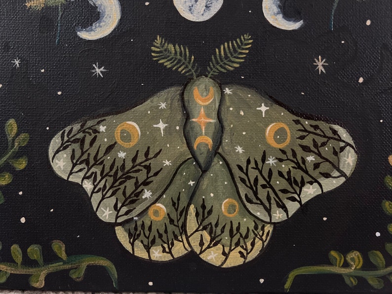 Mystical Moths Original Painting - Etsy