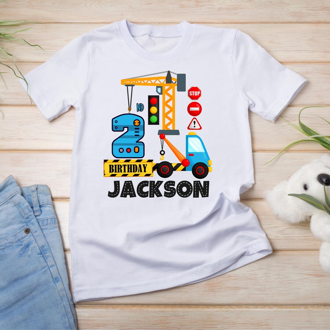 Construction Crew Family Costume Birthday Party Kids Personalized Crane ...