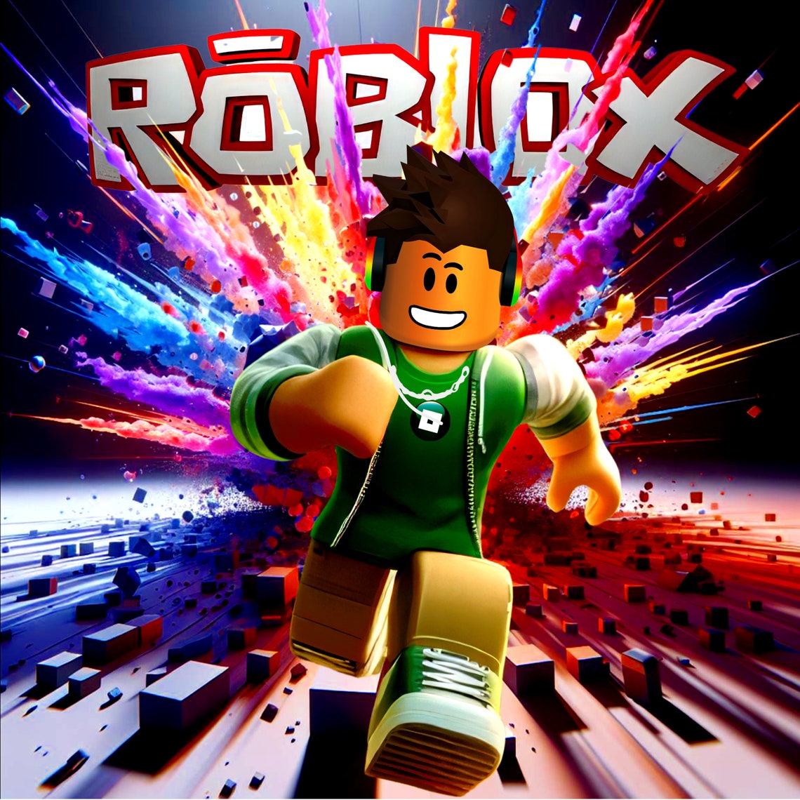 Roblox Cartoon Poster: Kids Room Digital Wall Art (PNG Download) - Etsy