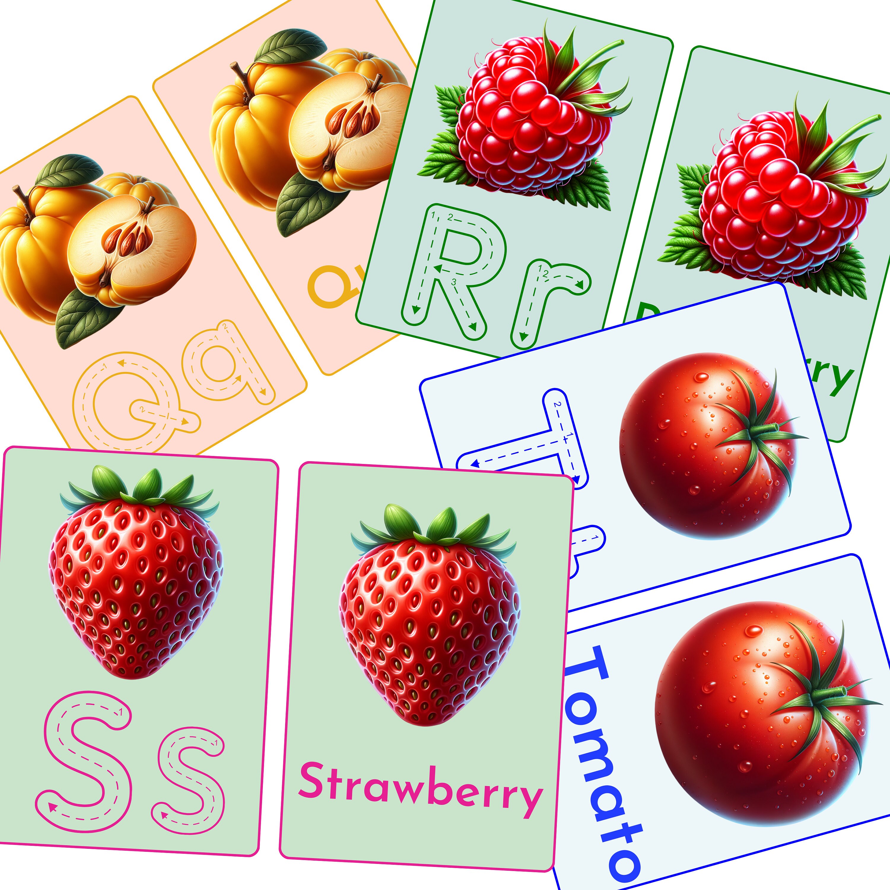 ABC Educational Cards Alphabet Tracing Printable Digital DIY Homeschool ...