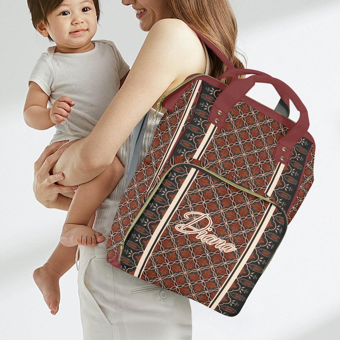 Diaper Backpack Multifunctional Diaper Bag Organization Shoulder ...
