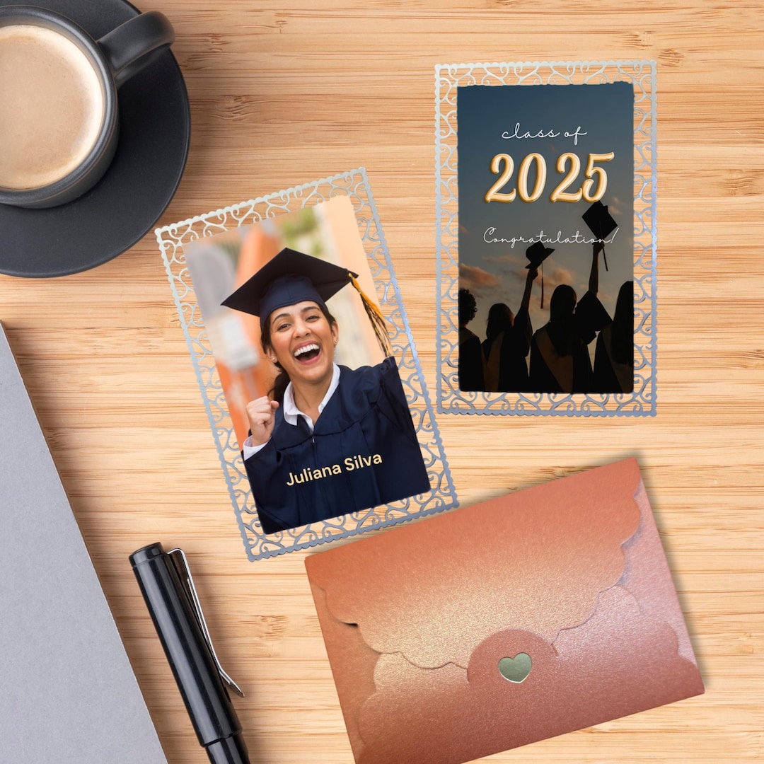 Personalized Graduation Wallet Card 2025: Metal Photo Keepsake - Etsy