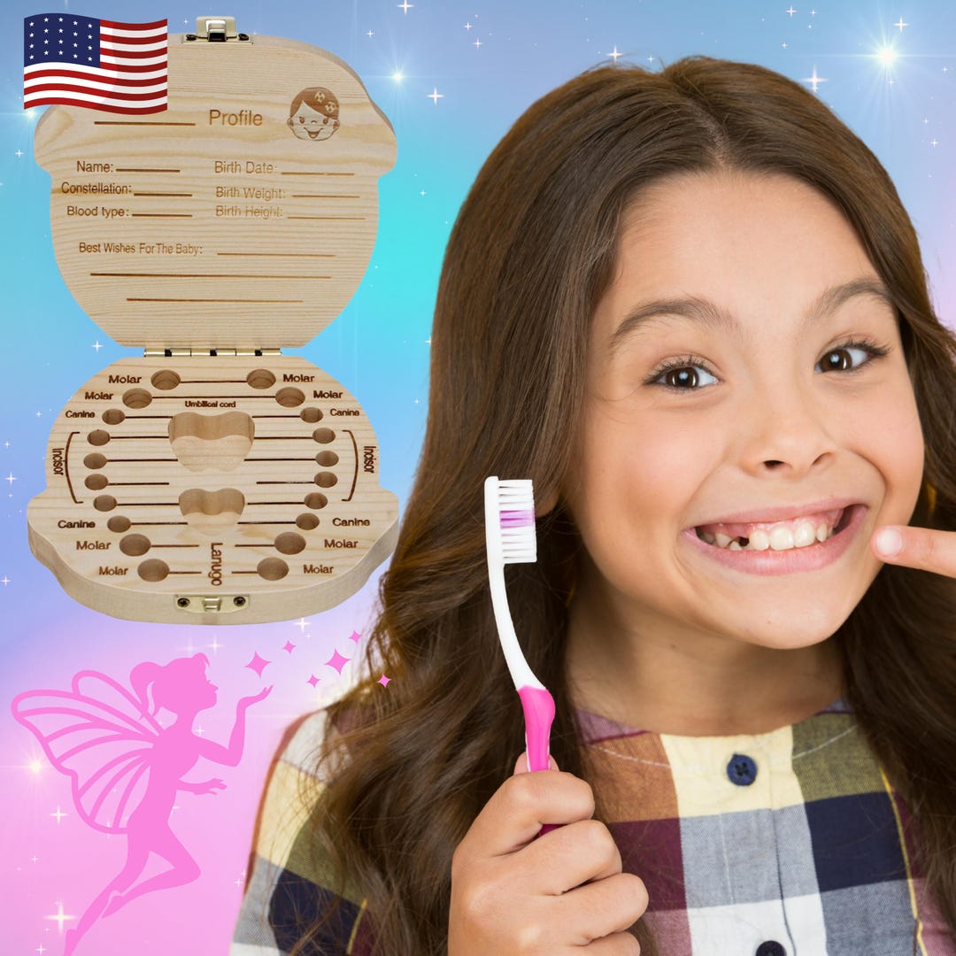 Personalized Baby Tooth Box for Girls - Wooden Tooth Fairy Keepsake ...