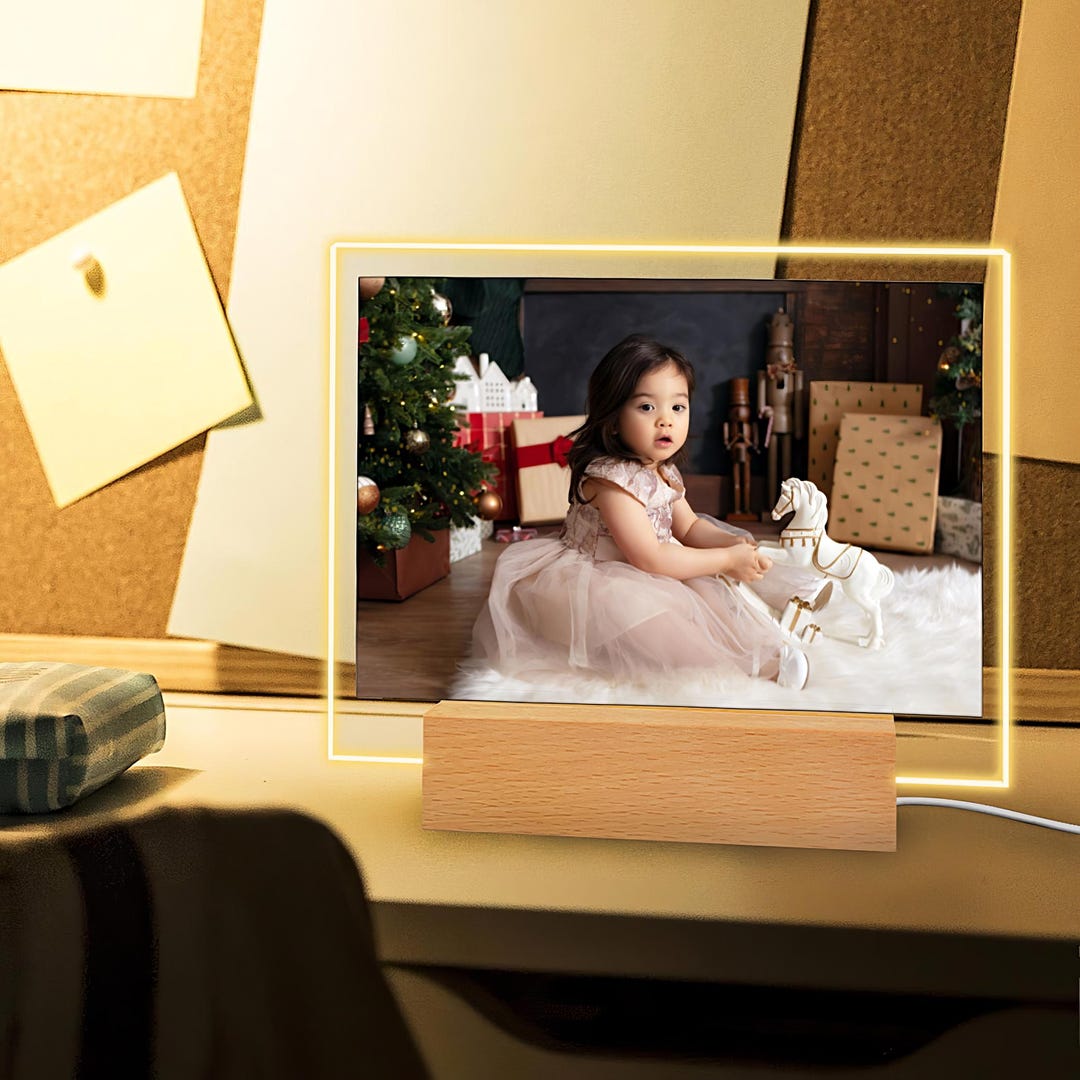 Personalized LED Photo Frame Custom Acrylic Light up Picture Frame on ...