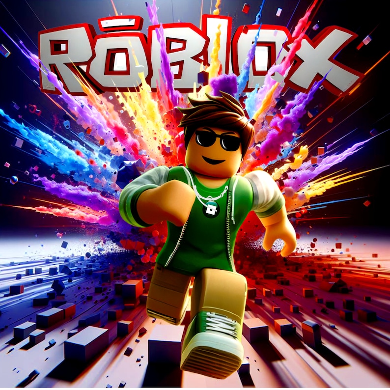 Roblox Cartoon Poster: Kids Room Digital Wall Art (PNG Download) - Etsy