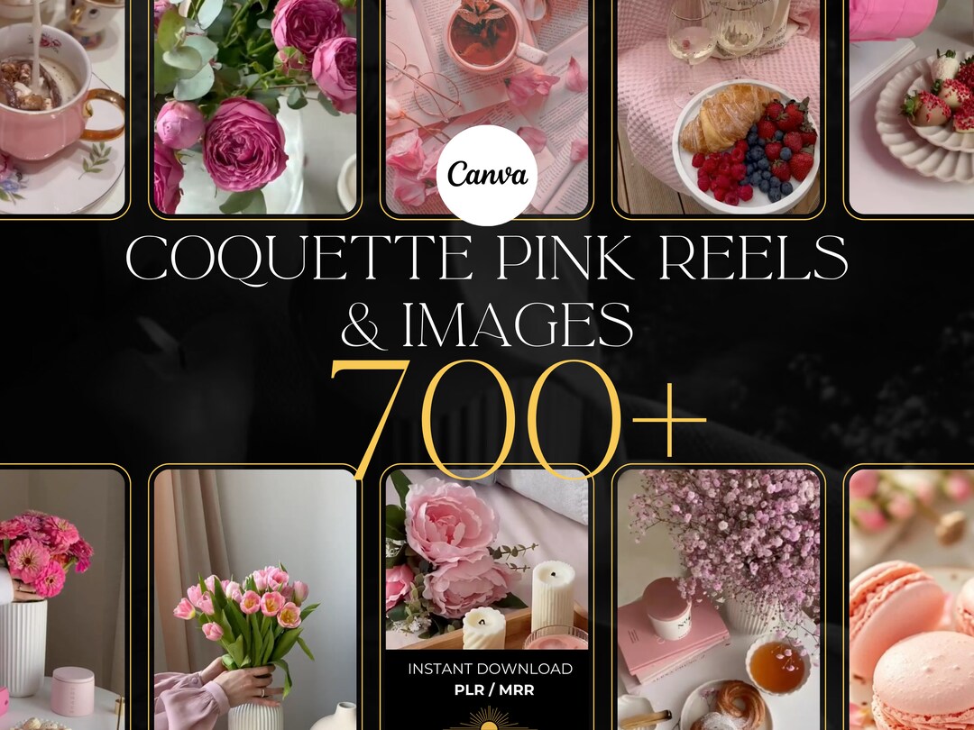 700+ Pink Aesthetic Faceless Reels, Matching Instagram Photo Posts ...