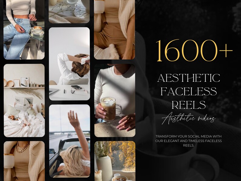 6000+ Faceless Aesthetic Videos for Instagram Reels, Minimalist ...