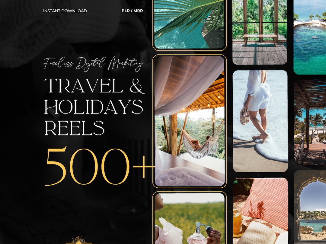 500+ Faceless Travel Reels With Master Resell Rights, Tiktok Instagram ...